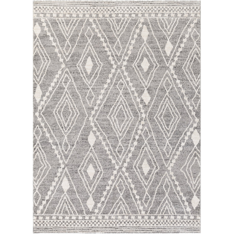Foundry Select Tapis gris anthracite/gris zone Carley - Wayfair Canada